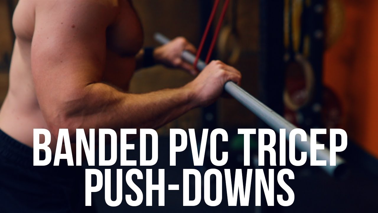 BANDED PVC TRICEP PUSH DOWN | CHALK PERFORMANCE TRAINING - YouTube