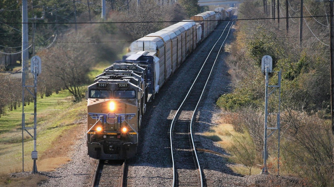UP 5387 North | Mixed Freight Train | Austin, TX - YouTube