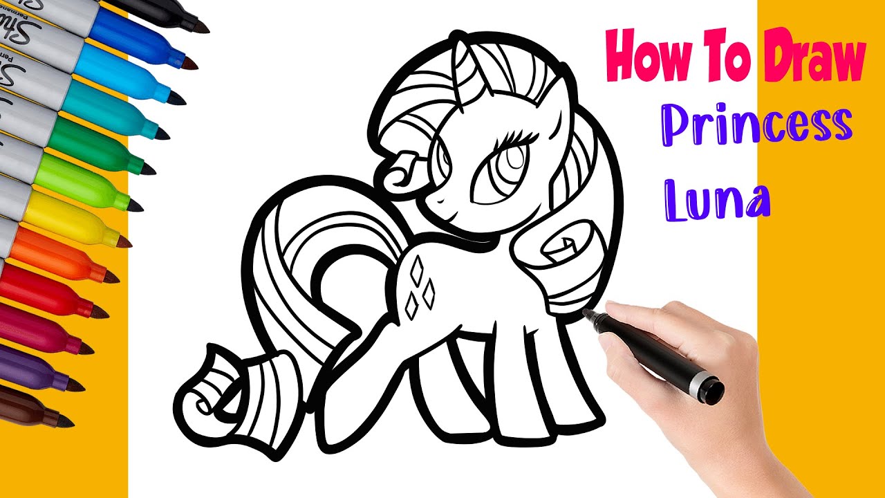 Learn How to Draw My Little Pony Princess Luna - Step-by-Step Tutorial ...