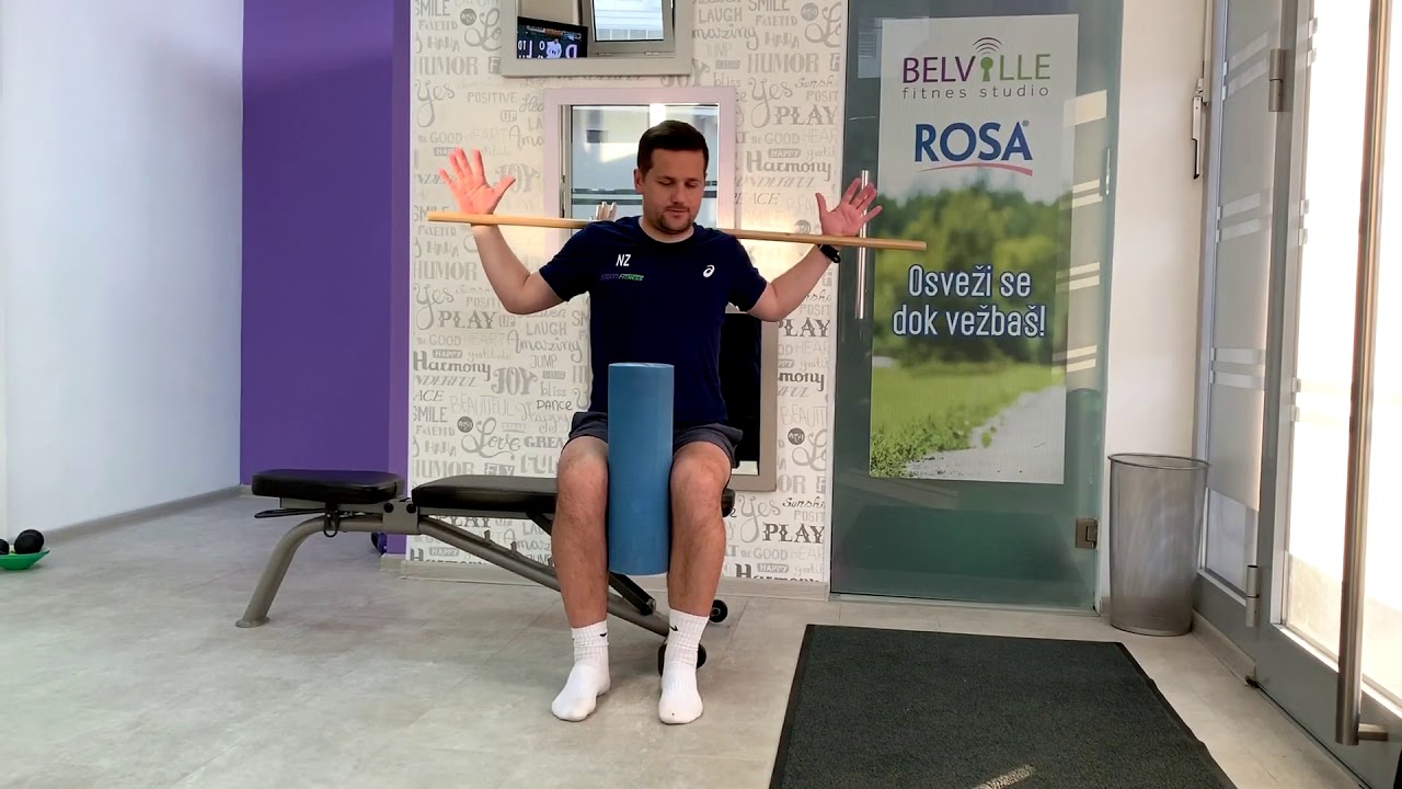 Smart Fitness - Seated T spine rotation with foam roller - YouTube