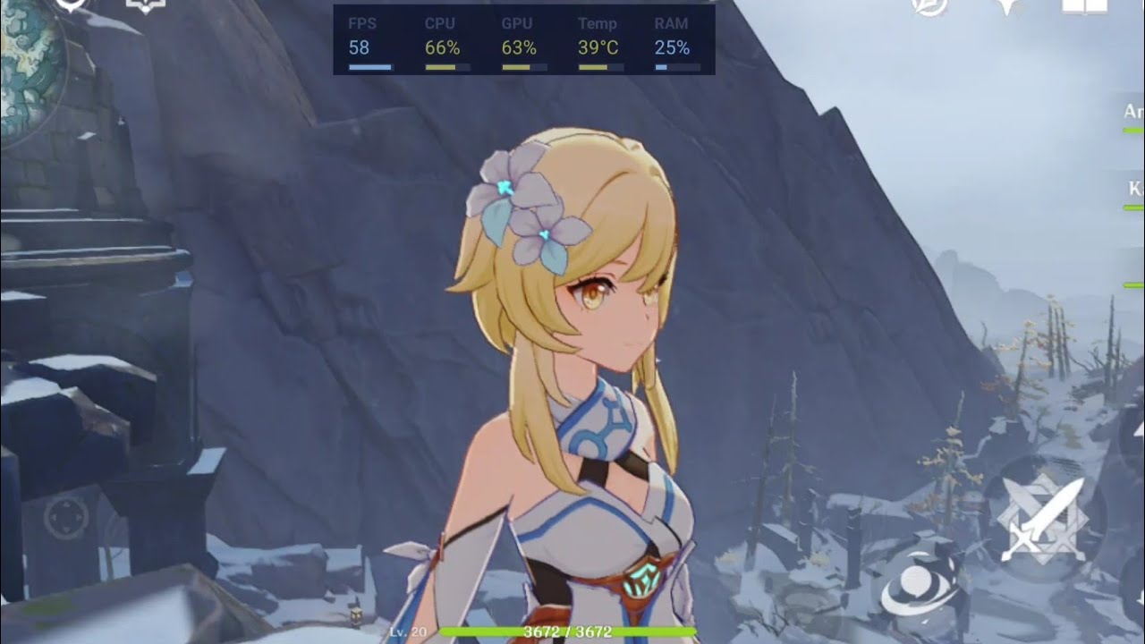 Genshin impact MAX Graphics - Snapdragon 8 gen 1 Performance test(stock ...