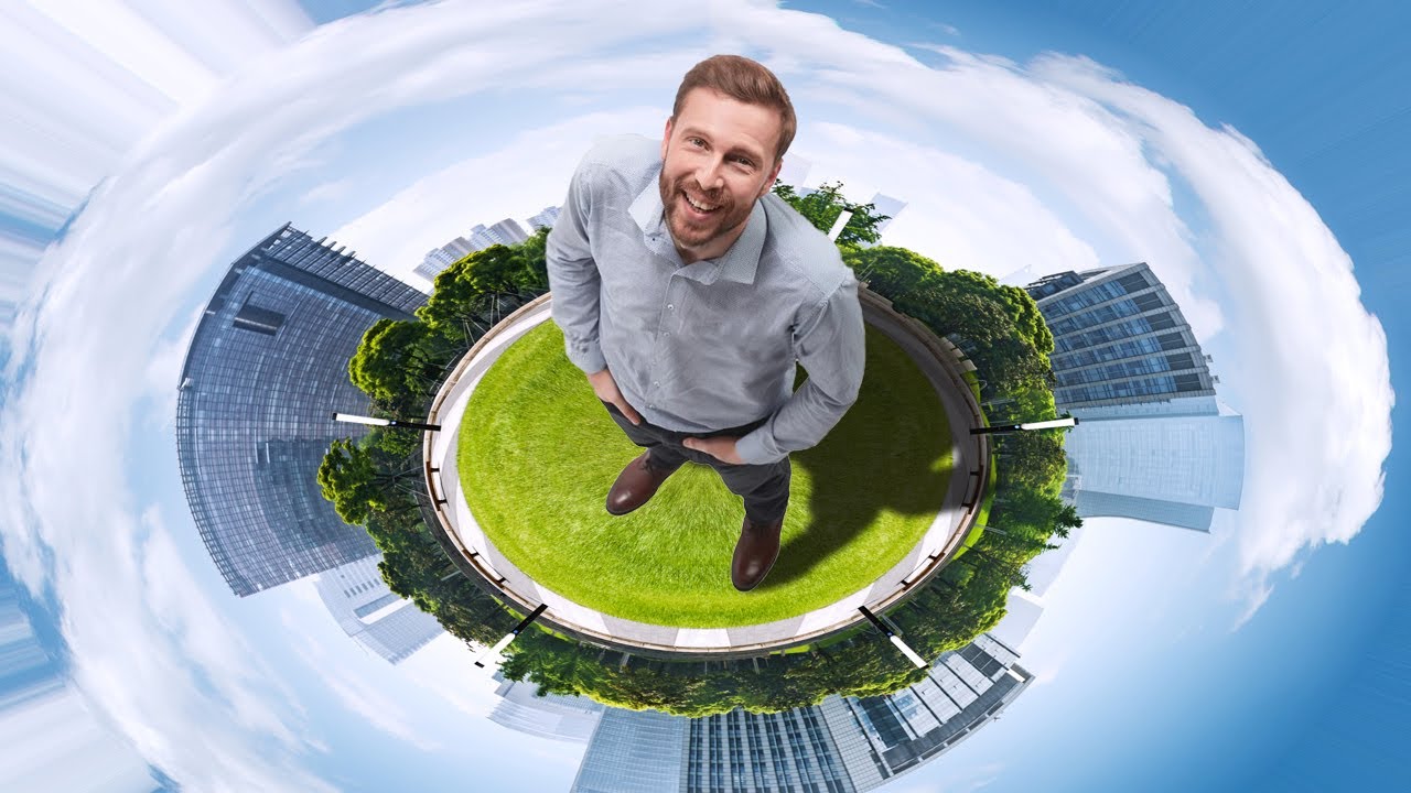 Tiny Planet Effect in Photoshop | graphllly 93 - YouTube