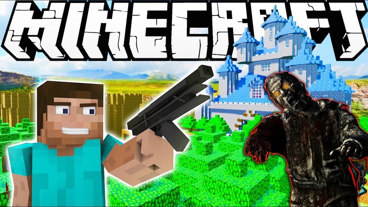 Minecraft With Guns and Nazi Zombies - YouTube