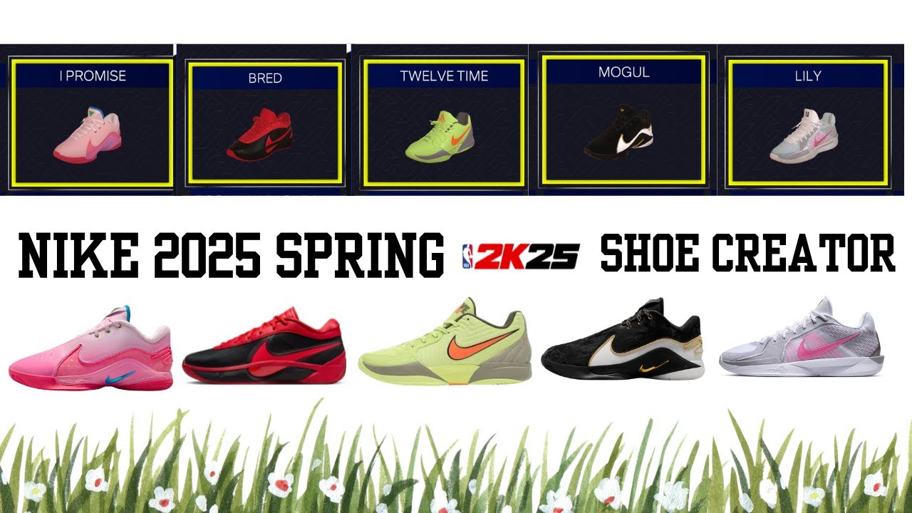 NIKE SPRING 2025 (LBJ 22,ZOOM FREAK 6, JA 2, SABRINA 2 ) NBA2K25 SHOE ...