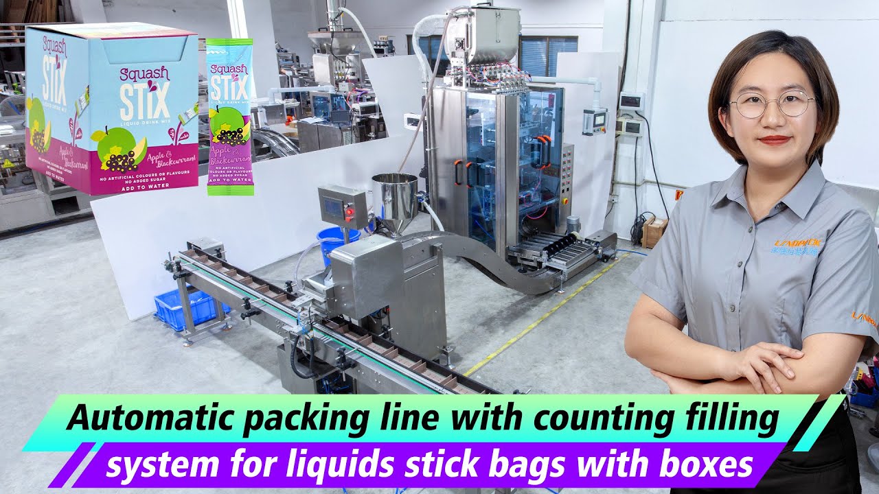 Liquid Stick Packing Line with Counting Filling Cartoning System | Multi‑Lane Stick Pack Machine ...