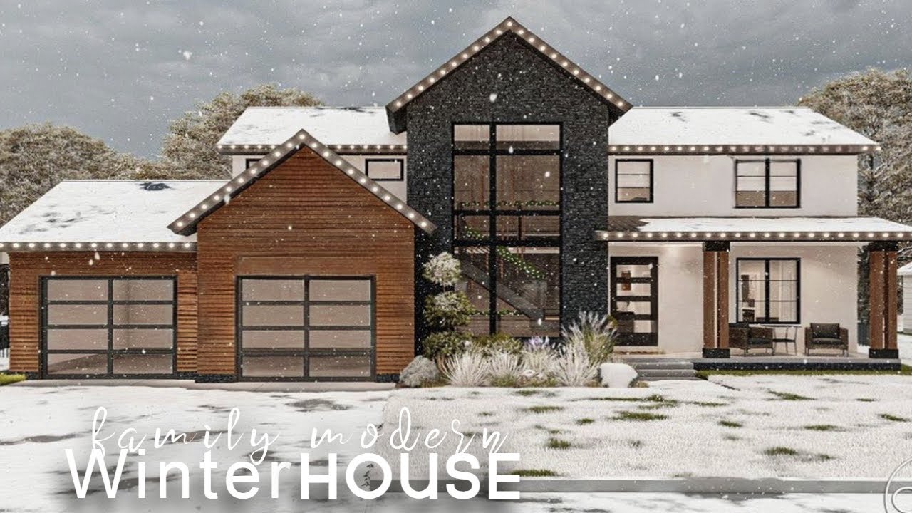 Bloxburg | Winter Family House 100k| No Large Plot | Roblox bloxburg ...