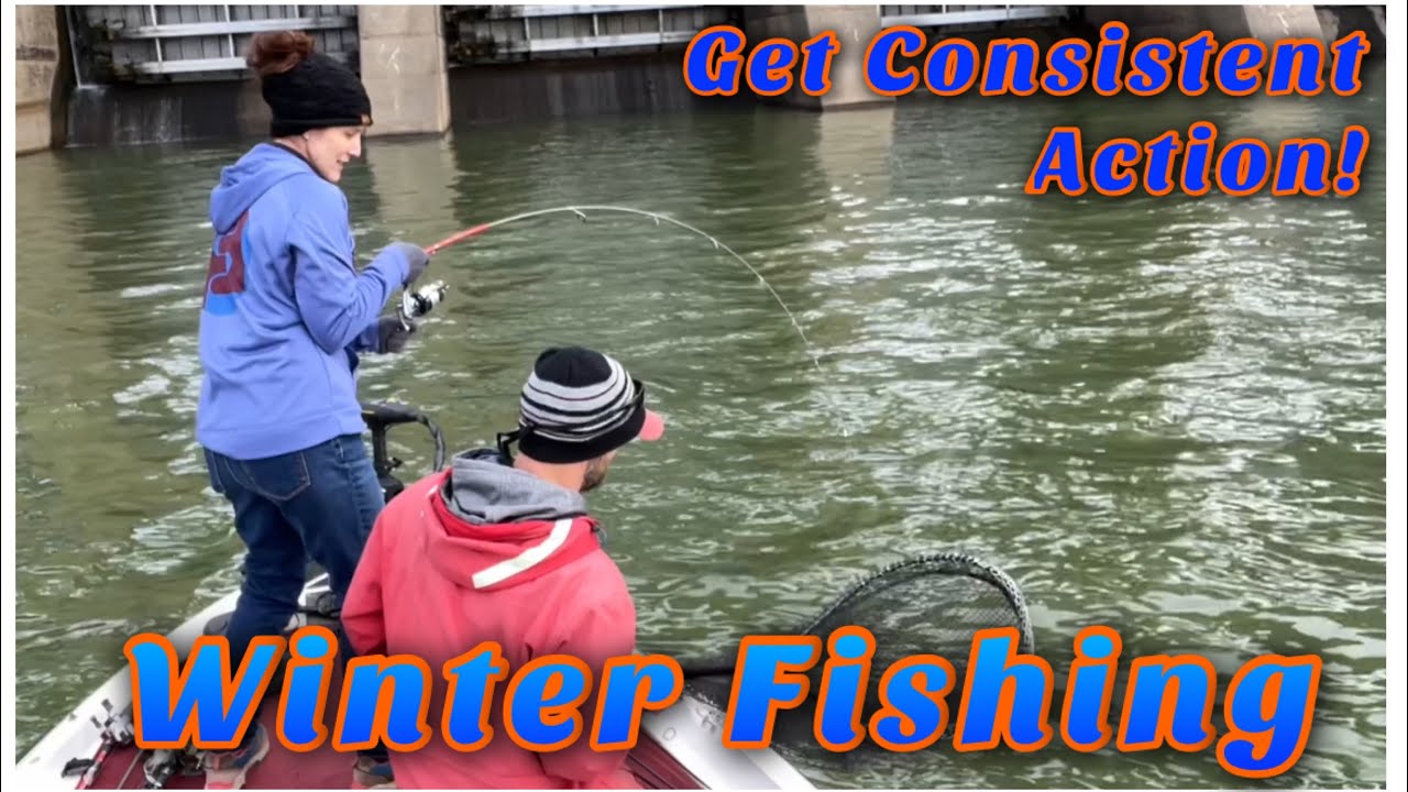 Winter Fishing; get CONSISTENT BITES…(fishing with the wife) - YouTube