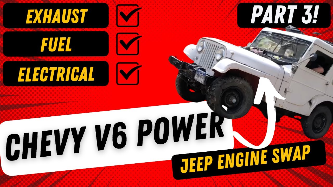 Willys Jeep CJ5: 4.3L Chevy Engine Swap Part 3! Exhaust, Fuel ...