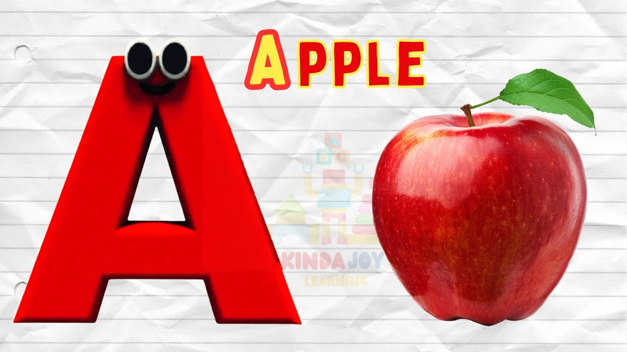 A to Z Phonics Sounds : A is for Apple - A A Apple | ABC Song and 123 ...