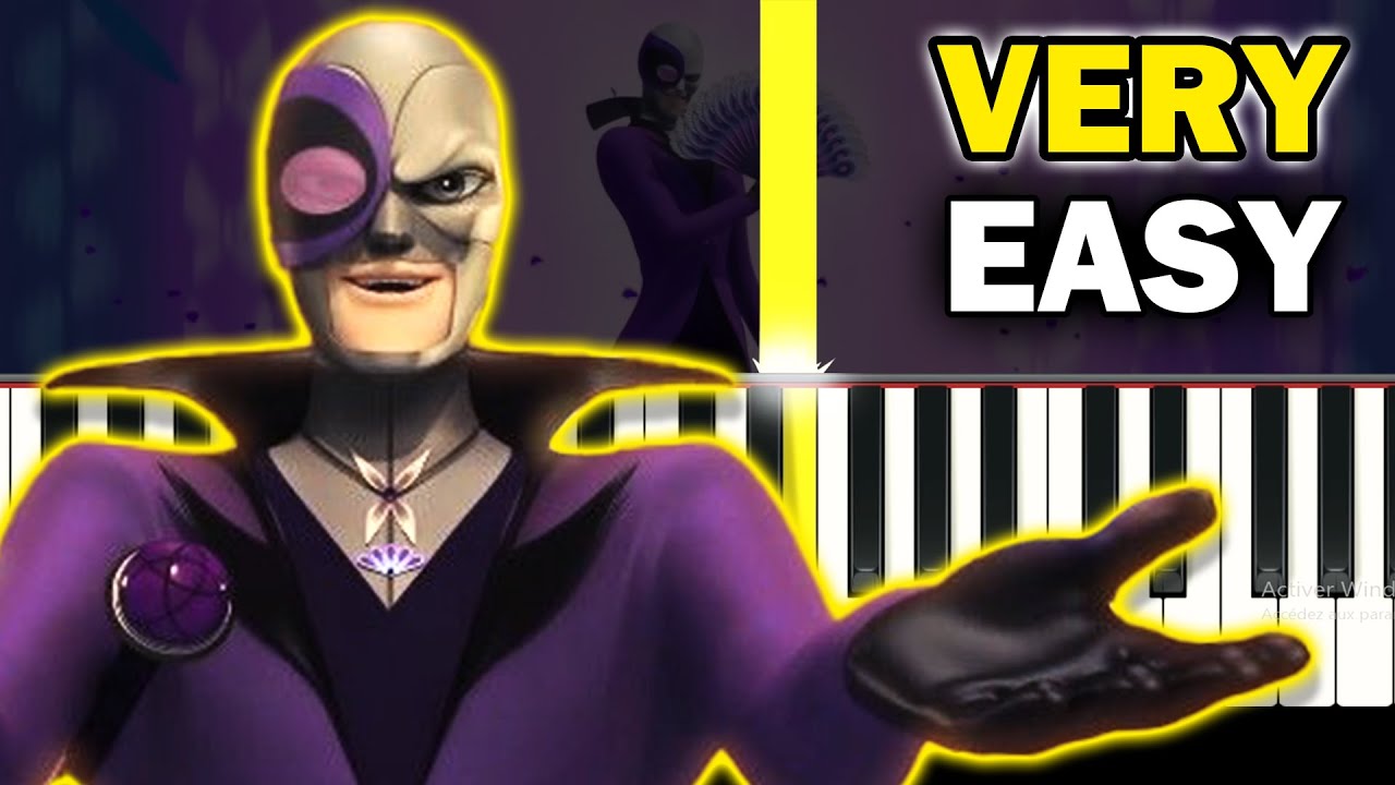 Miraculous Ladybug - Shadow Moth Transformation - VERY EASY Piano ...