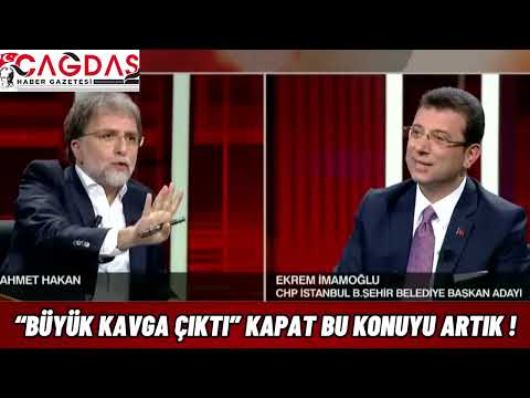 Ekrem İmamoğlu İle Ahmet Hakan Arasında Büyük Kavga“Kes Sesini Artık”