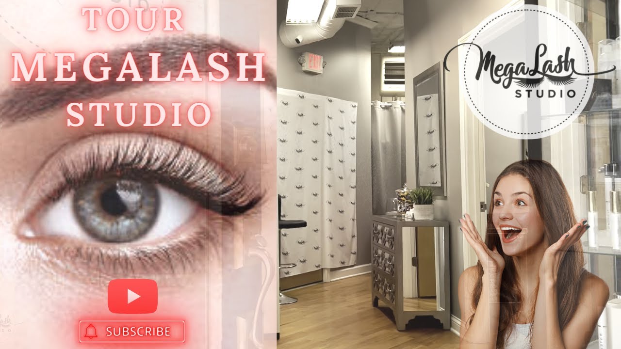 Tour MegaLash Studio | Eyelash Extensions & Brow Artistry - YouTube