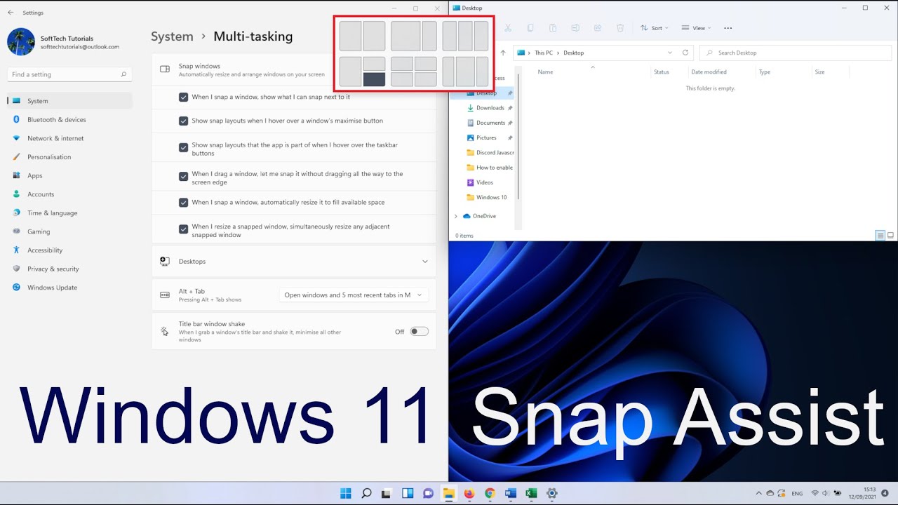 Snap Layout Windows 11 - YouTube