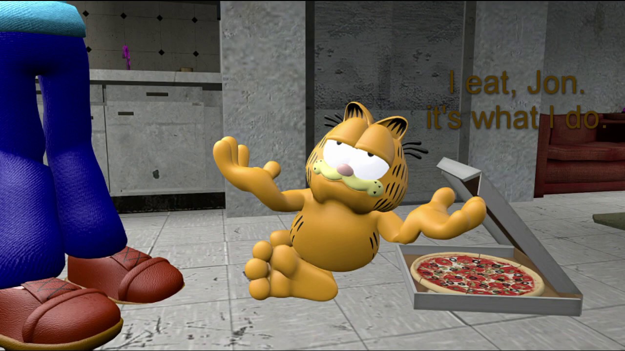 garfielf but its in gmod. - YouTube