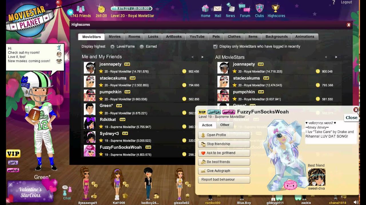 MovieStarPlanet Highscores February 2012 - YouTube