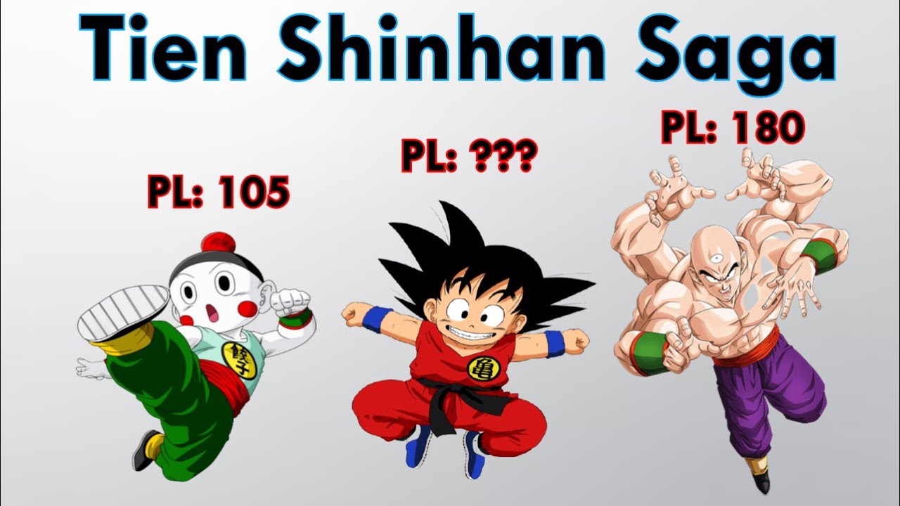 Dragon Ball - Tien Shinhan Saga - power levels - YouTube