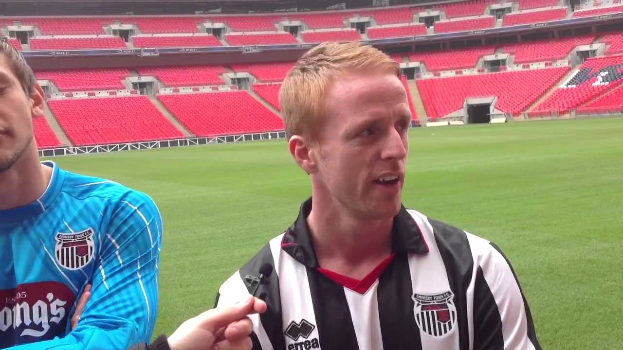 Grimsby Town FC players James Mckeown and Craig Disley on Wembley - YouTube