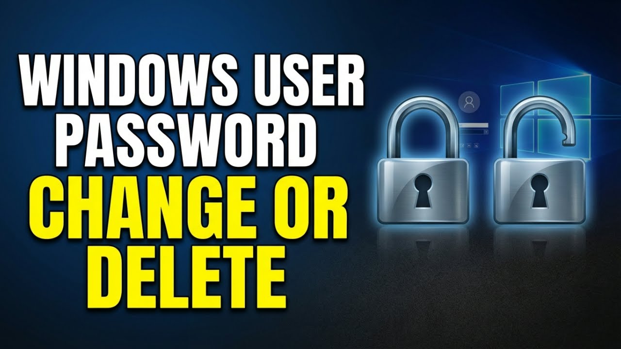 How to set/change/remove the user account password in Windows Operating ...