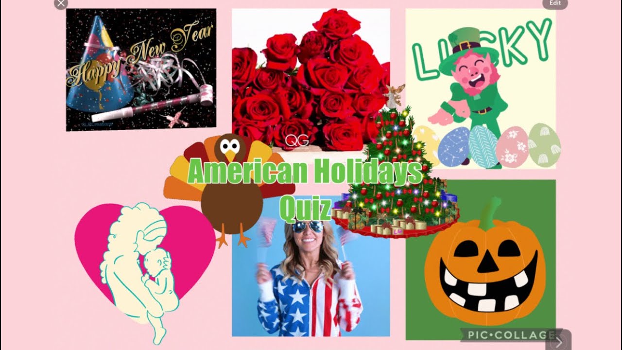 American Holidays with names and dates quiz - YouTube