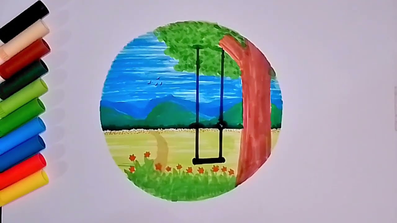 Nature Painting Ideas Easy And Beautiful For Kids - Infoupdate.org