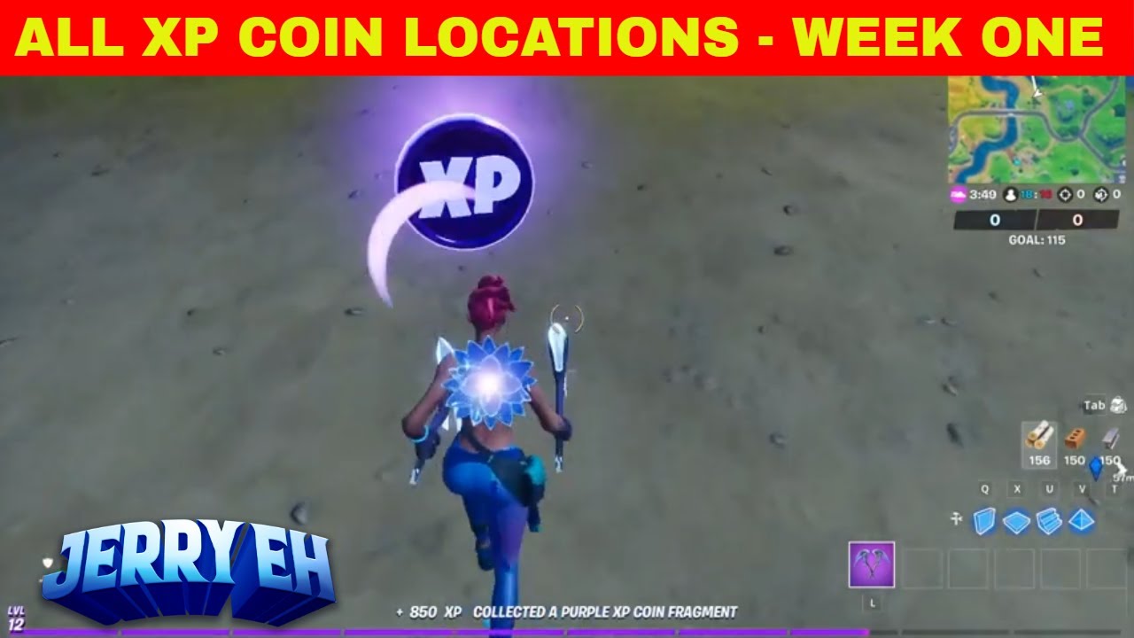 All XP COIN LOCATIONS (9) - Fortnite Chapter 2, Season 4, Week 1 XP ...
