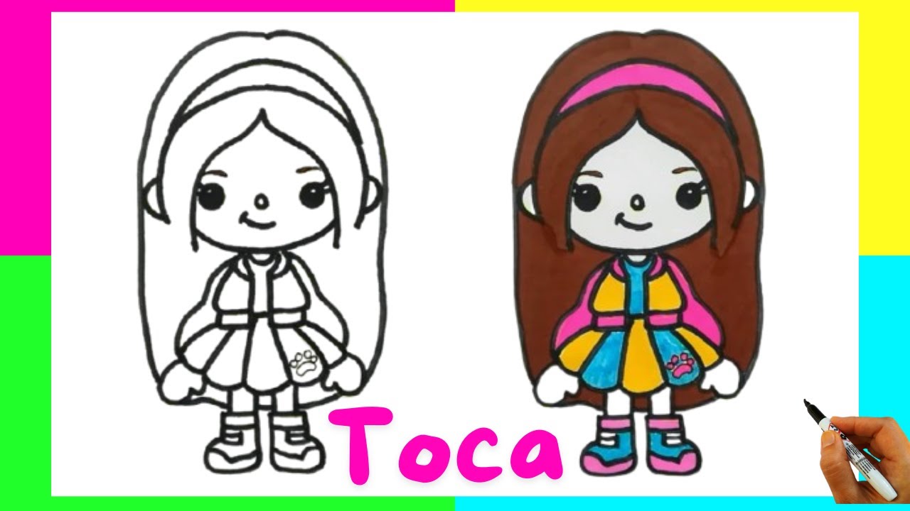 How to Draw Toca Boca Easy, Step by Step - YouTube