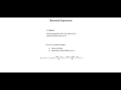 A-level Mathematics 9709: Binomial expansion introduction - YouTube
