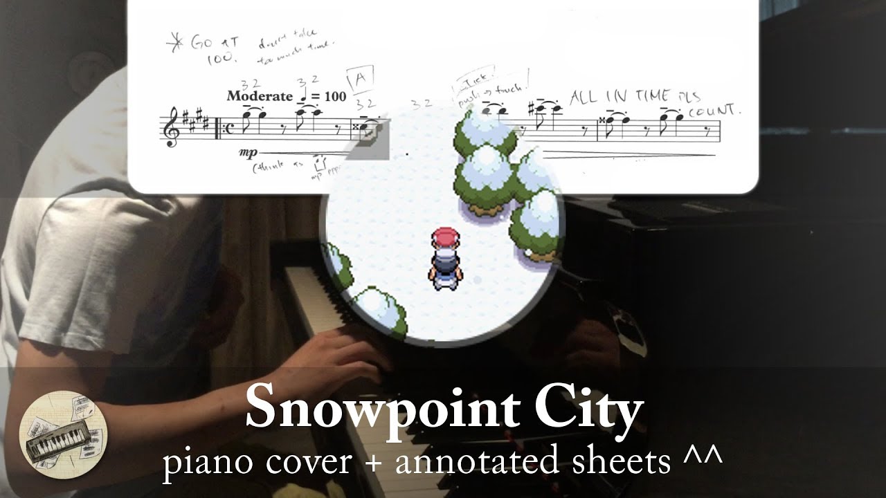 "Snowpoint City" (from "Pokémon DPPt") || Piano Cover + Sheets :D - YouTube