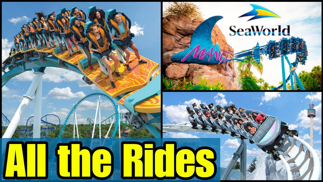 All the Rides & Rollercoasters at SeaWorld Orlando with POVs - YouTube