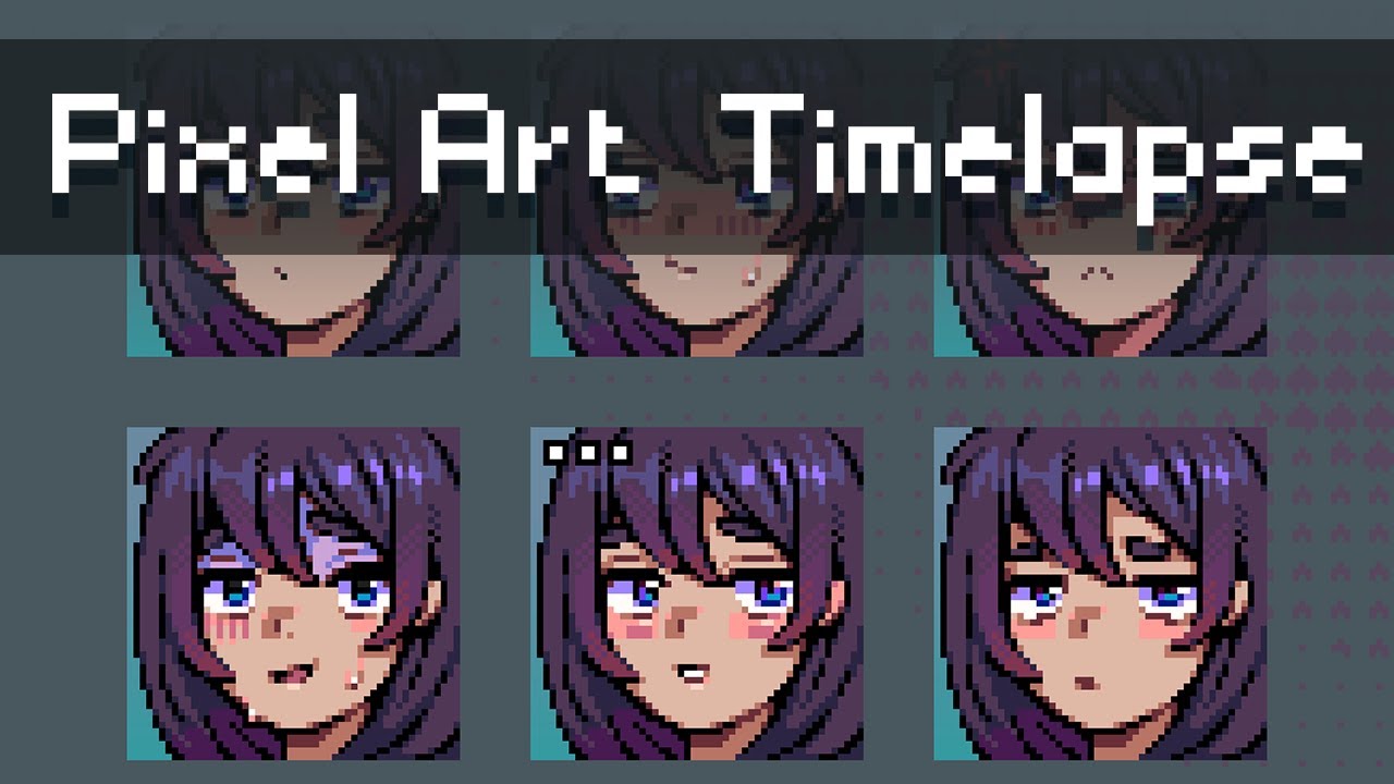 Pixel Art Timelapse - Anime Expressions - YouTube