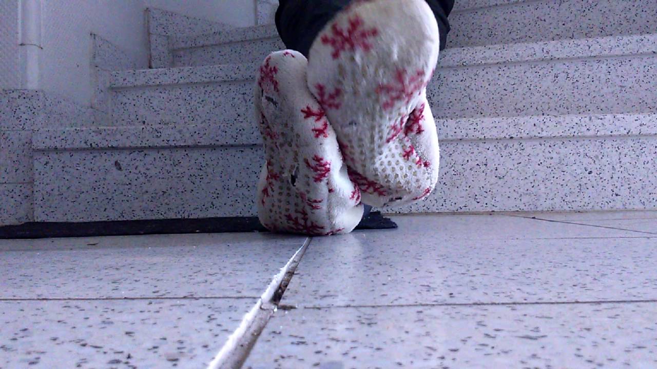 Well worn trashed slippers - YouTube