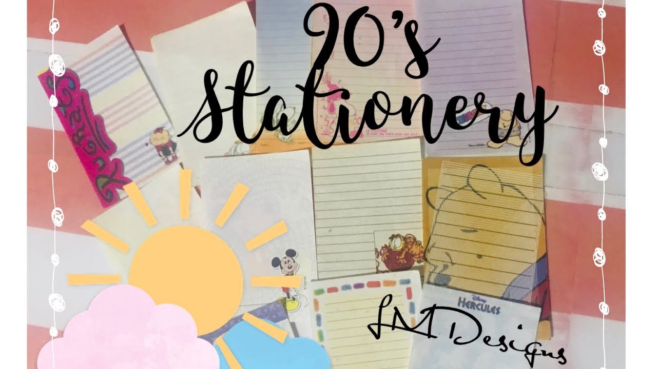 My 90's Stationery Collection - Over 20 years old 🌸💜🌟 - YouTube