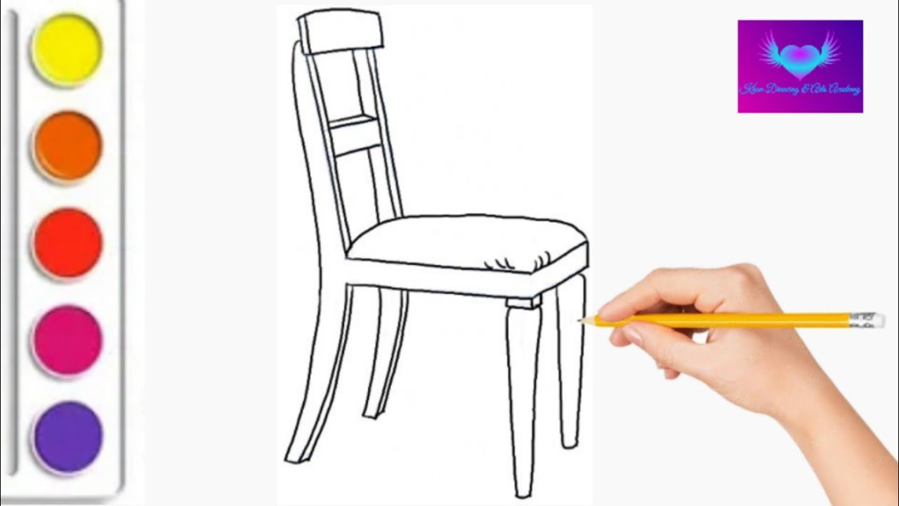 How to draw a chair and color for kids and todllers #kidsvideo #kids ...