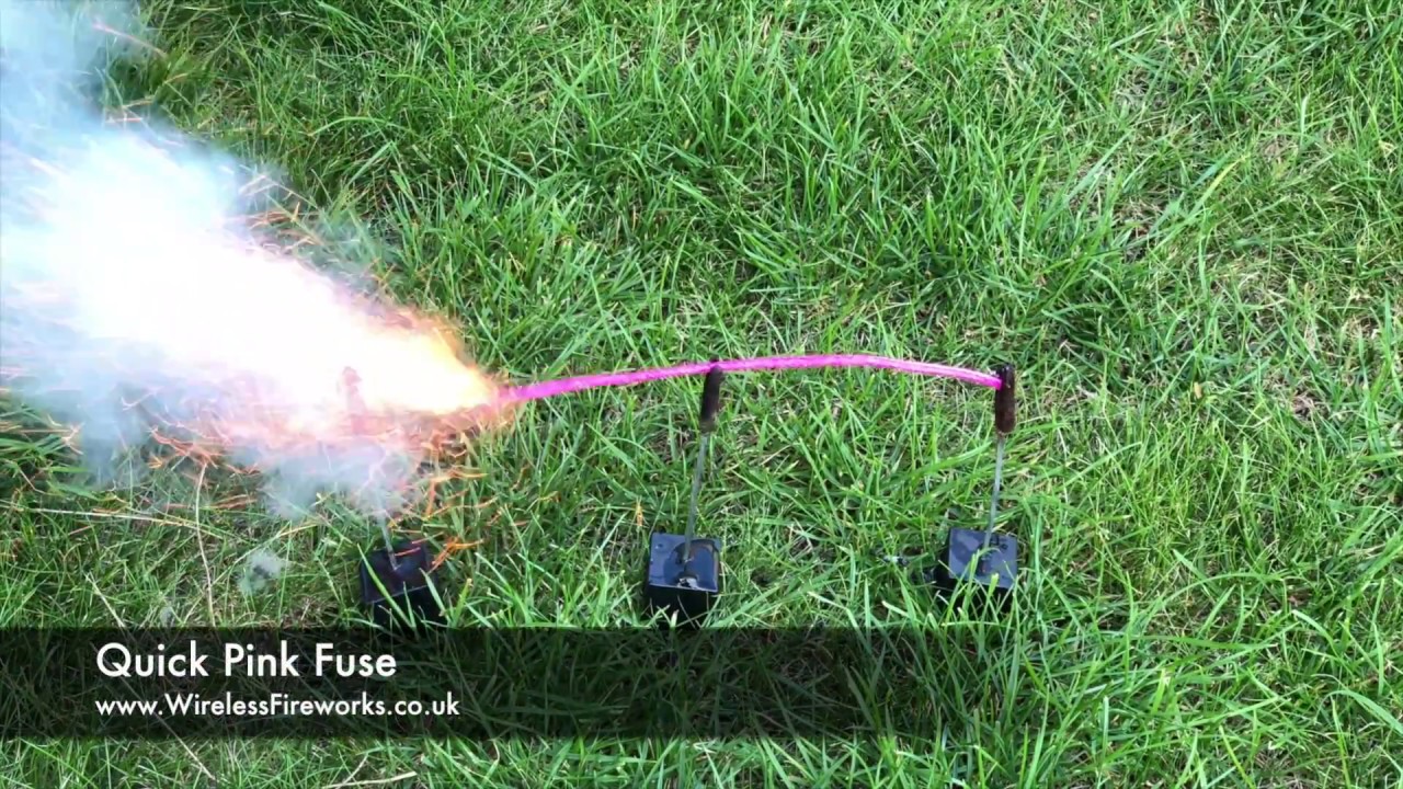 Quick Pink Fuse - www.WirelessFireworks.co.uk - YouTube