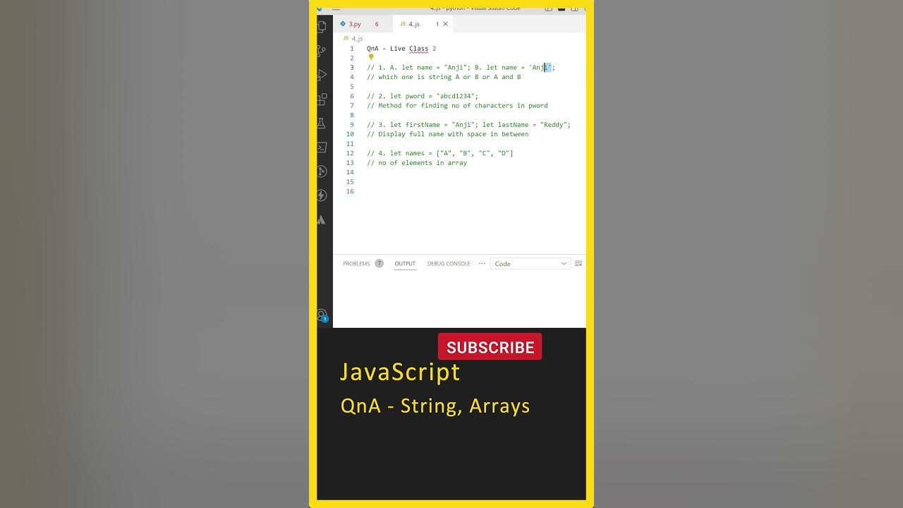 Javascript Tutorial For Beginners Qna String Arrays Javascript 