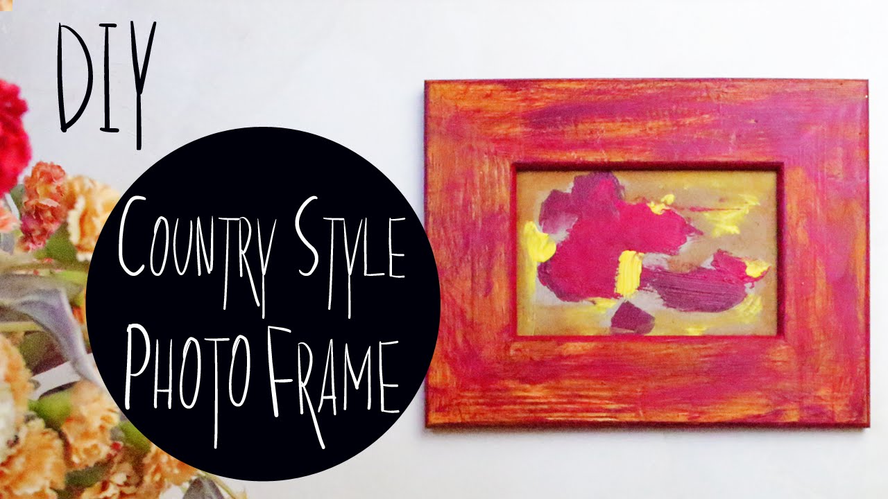 Country Style Handmade Photo Frame in Drybrush Technique - YouTube