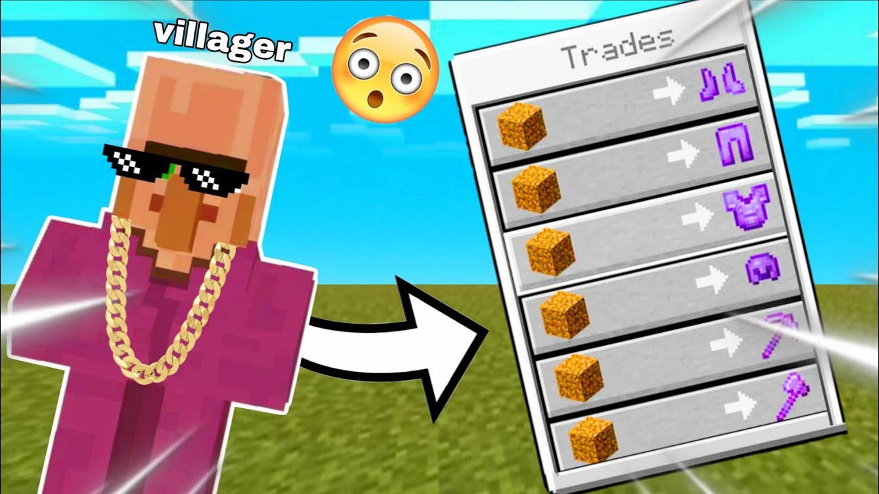 Minecraft But Villager Trade OP Items | Unlimited OP Trades Challenge ...