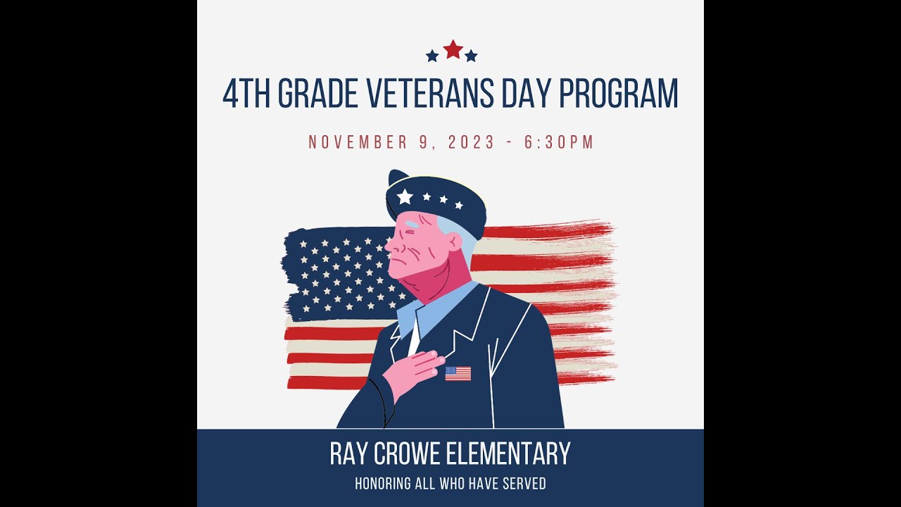 4th Grade Veterans Day Program 2023 - YouTube
