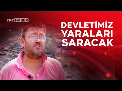 Yangında hayvanlarını ve ekinini kaybeden çiftçi: Devletimiz yaraları saracak