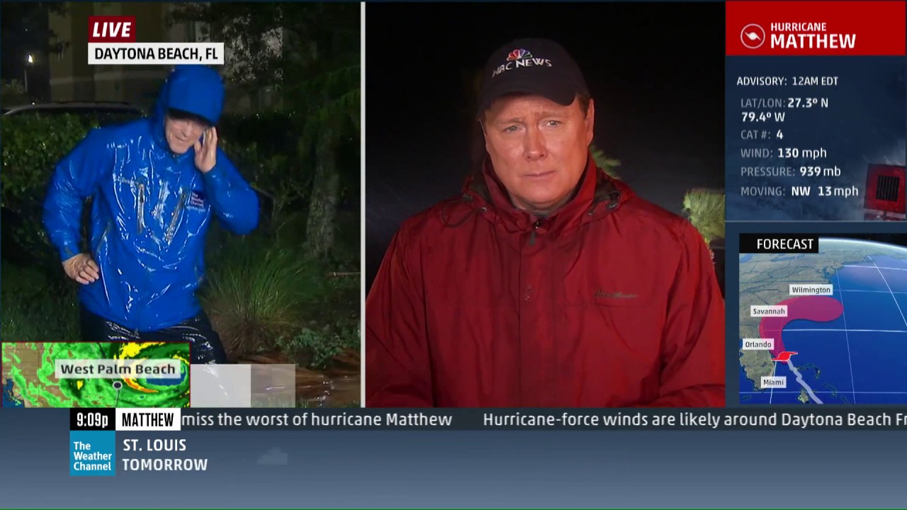 Mike Seidel The Weather Channel Hurricane Matthew Ft. Pierce, FL 12-12: ...