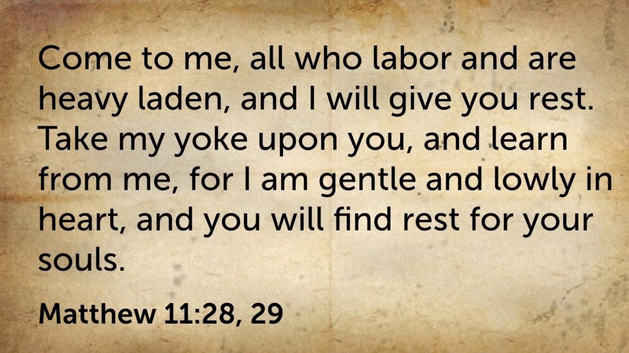 Lay Down the Burden of Your Heart - YouTube