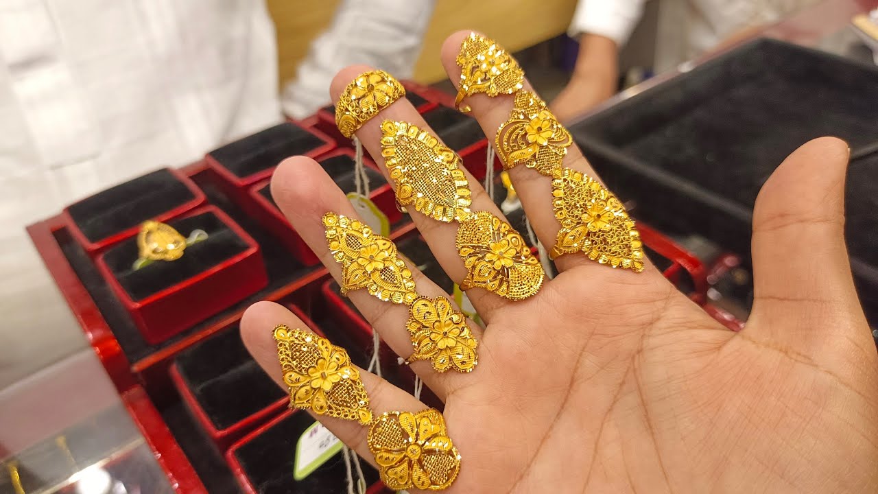 মাত্র ২ আনা থেকে সোনার আংটি কিনুন😱 | Gold Finger Ring Design With Price ...