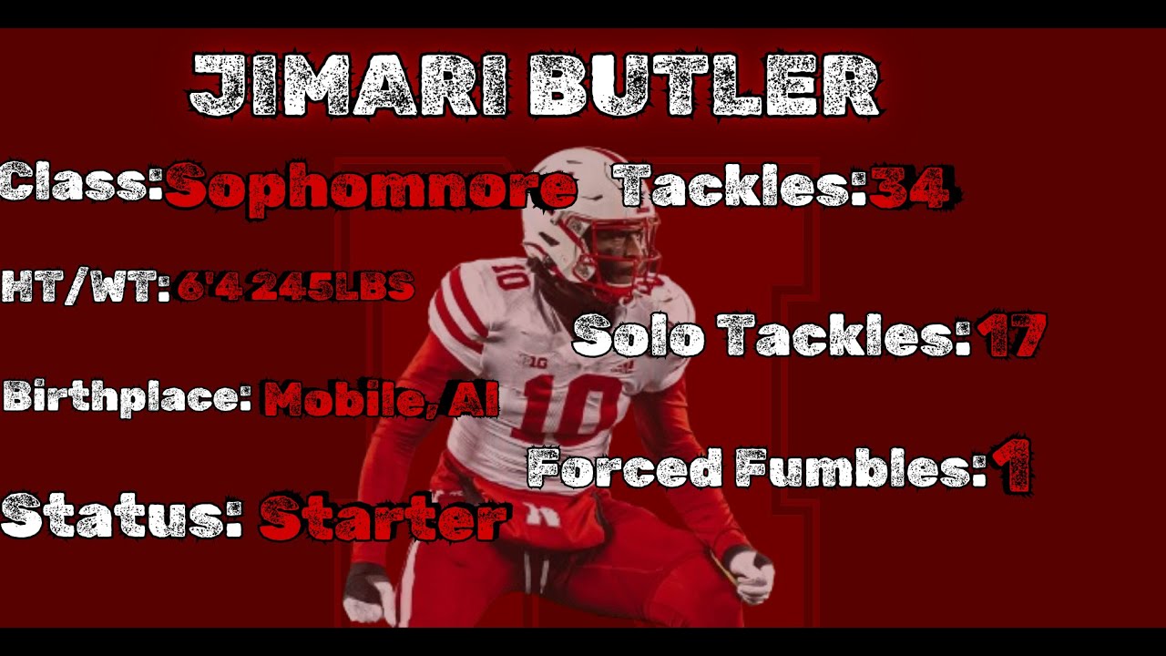 Highlighting The Huskers #10 DL Jimari Butler! - YouTube