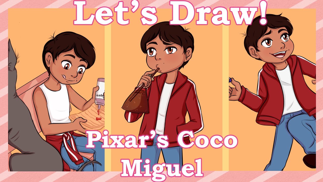 Let's Draw Pixar's Coco Miguel - YouTube