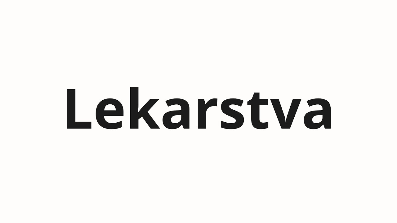 How to pronounce Lekarstva | Лекарства (Medicines in Russian) - YouTube