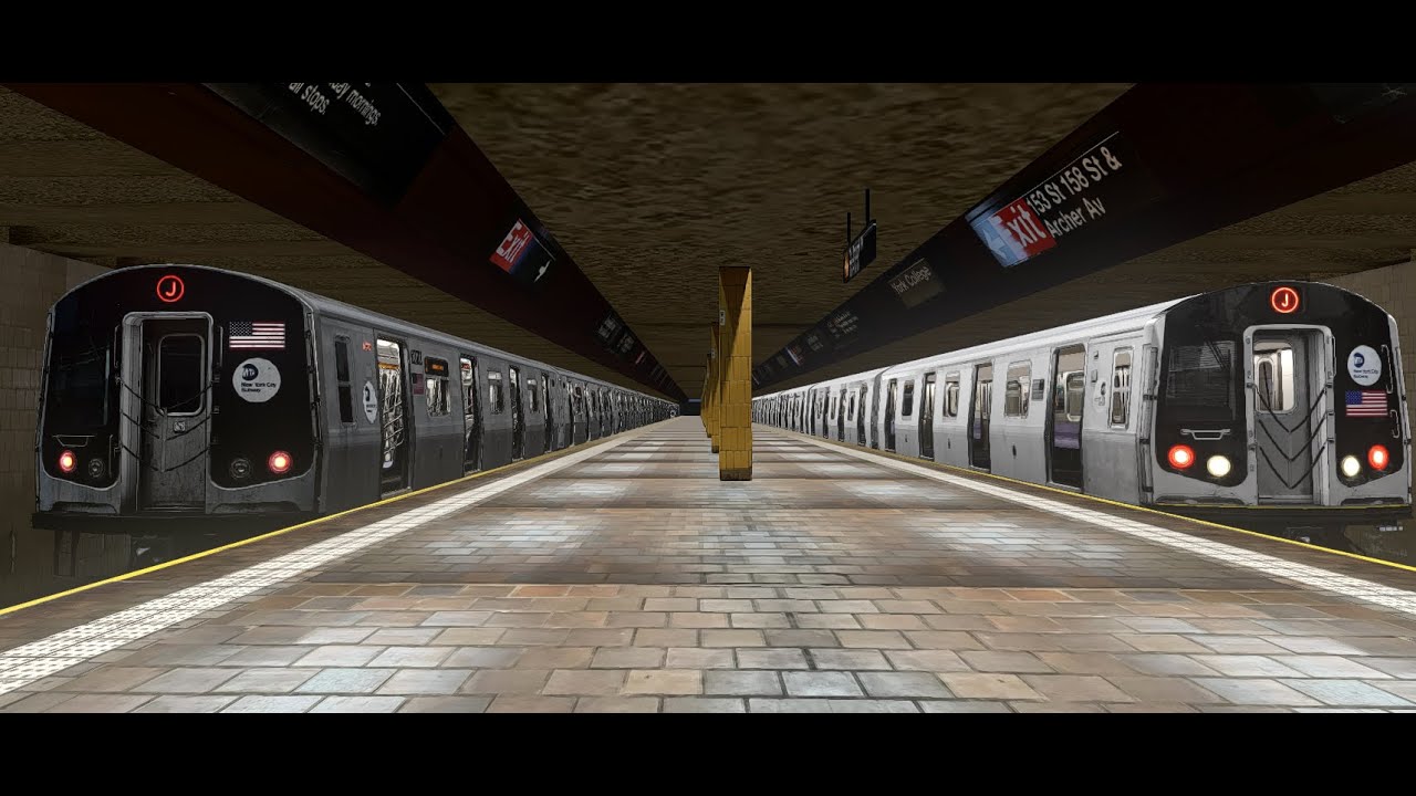 openbve: R179 { J } jamaica center to broad street - YouTube