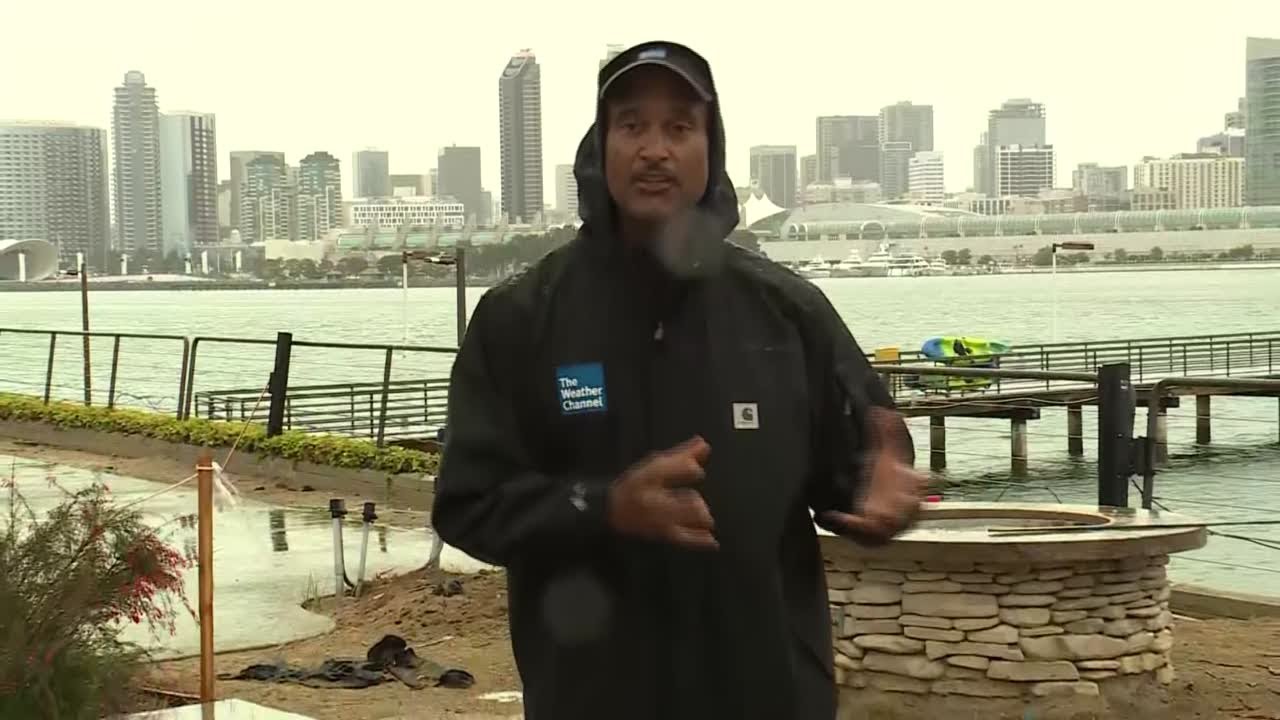 The Weather Channel: Paul Goodloe in Coronado, CA on flash flooding ...