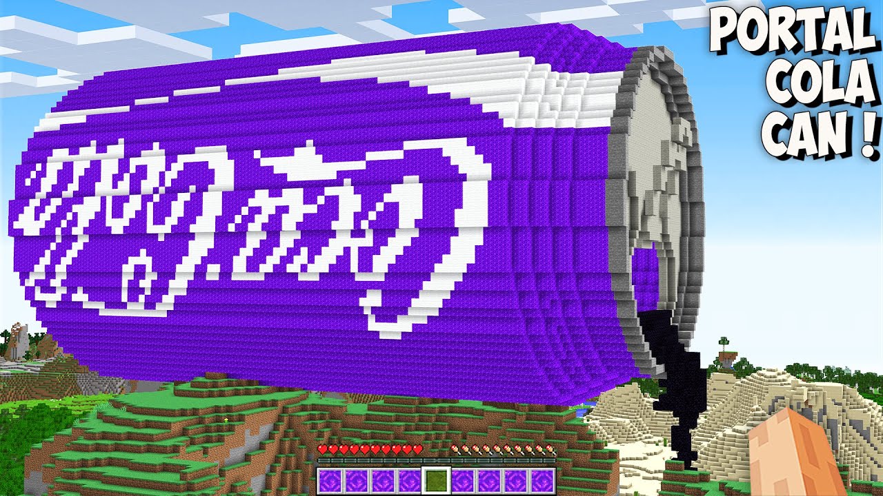 I found THE BIGGEST PORTAL COLA CAN in Minecraft! This is GIANT COLA ...