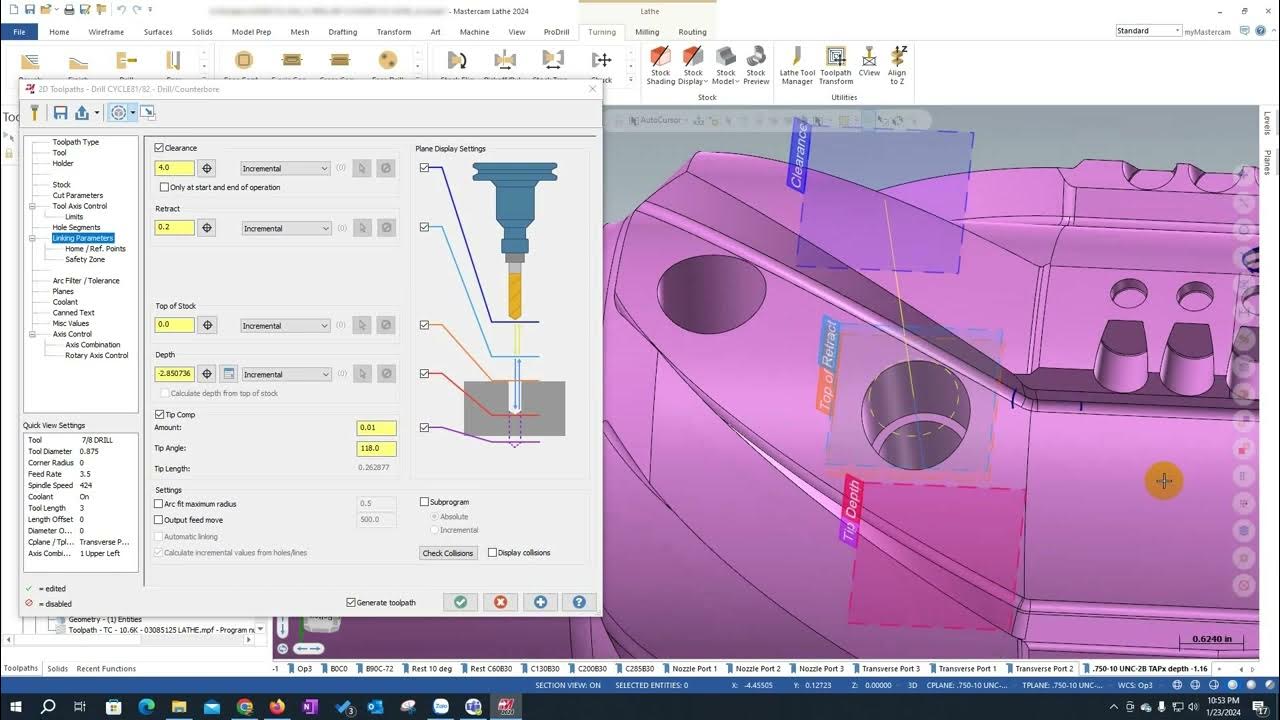Mastercam Multiaxis - Reuse Drilling Toolpath By Incremental Linking Parameter |CAM SPECIALIZE ...