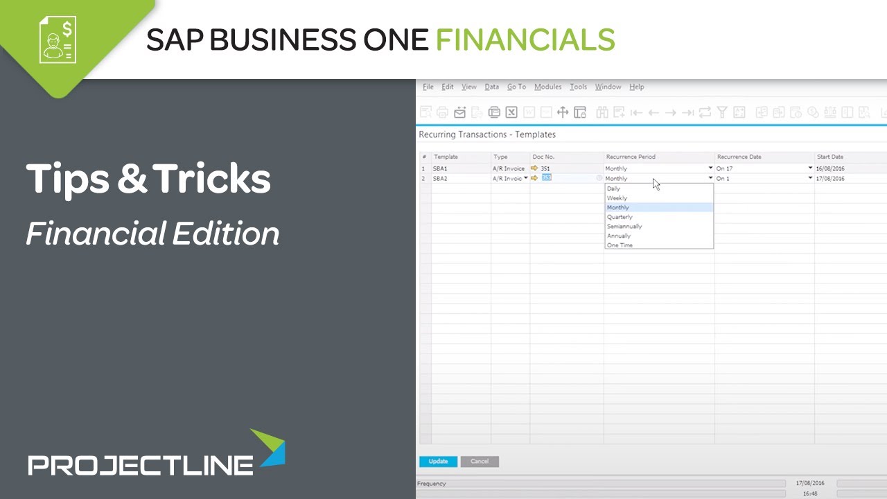 SAP Business One Tips and Tricks | Financial Edition - YouTube